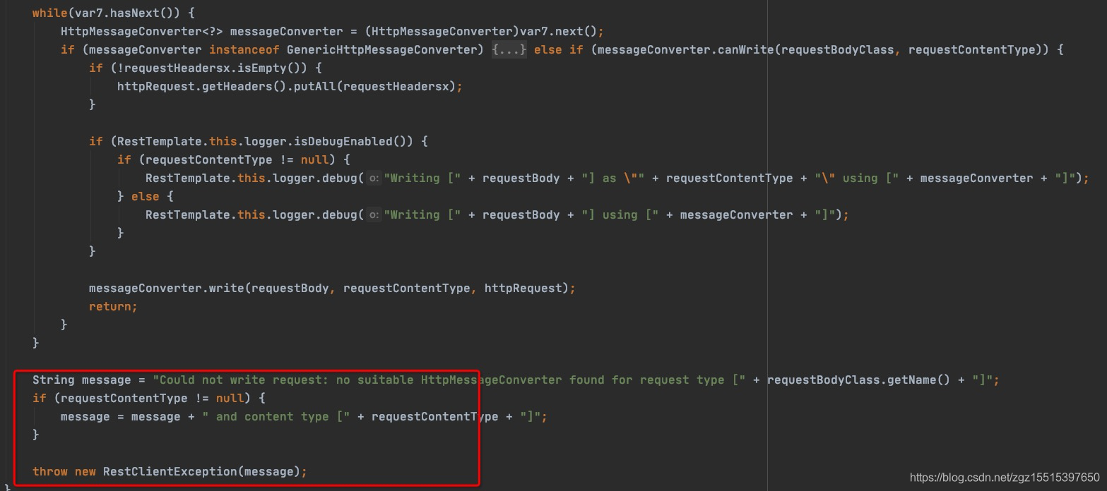 Resttemplate时出现restclientexception原因和解决方法 Csdn博客