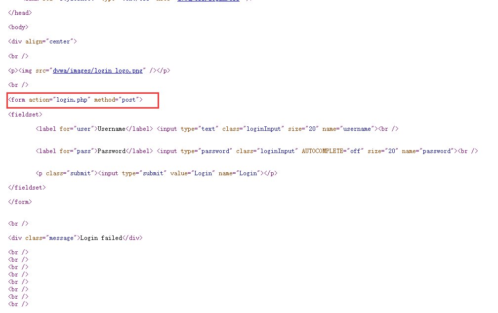 DVWA - looking for default login password - Programmer Sought