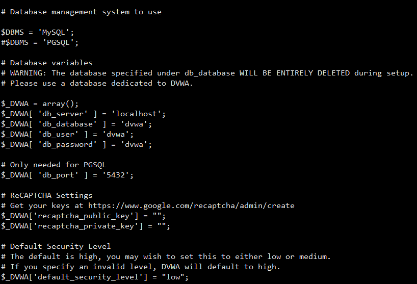 DVWA - looking for default login password - Programmer Sought