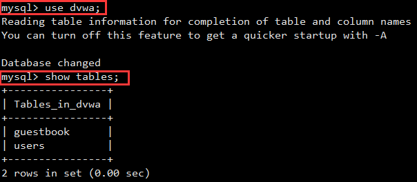 DVWA - looking for default login password - Programmer Sought