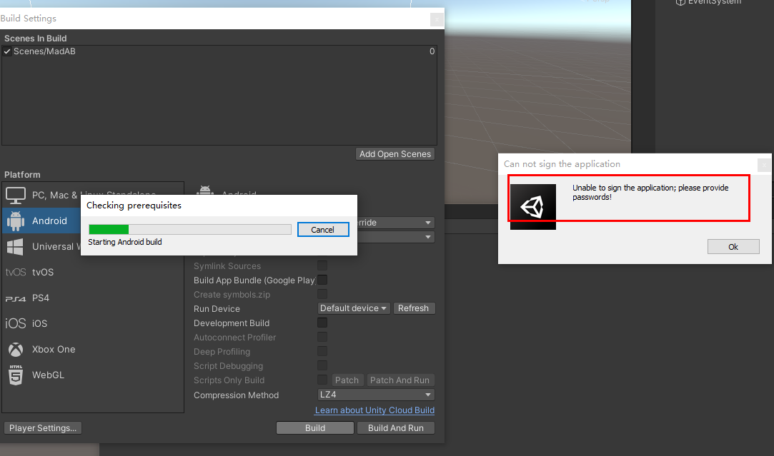 Unity 常见问题 之 打包编译的报错 Unable to sign the application； please provide passwords!-CSDN博客