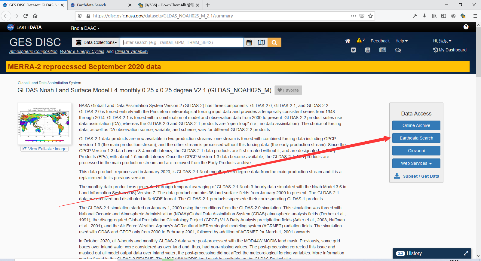 NASA EARTHDATA GES DISC不用爬虫基于插件DownThemAll批量下载数据-CSDN博客