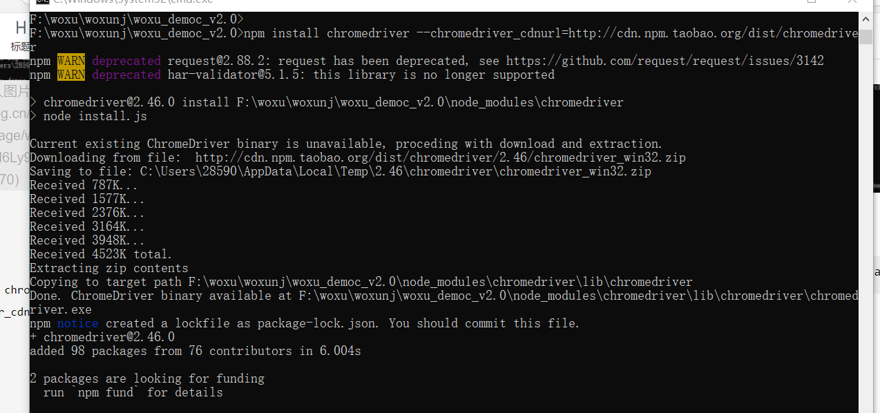 vue报错npm ERR! chromedriver@2.46.0 install: `node install.js`_err vue chromedriver-CSDN博客