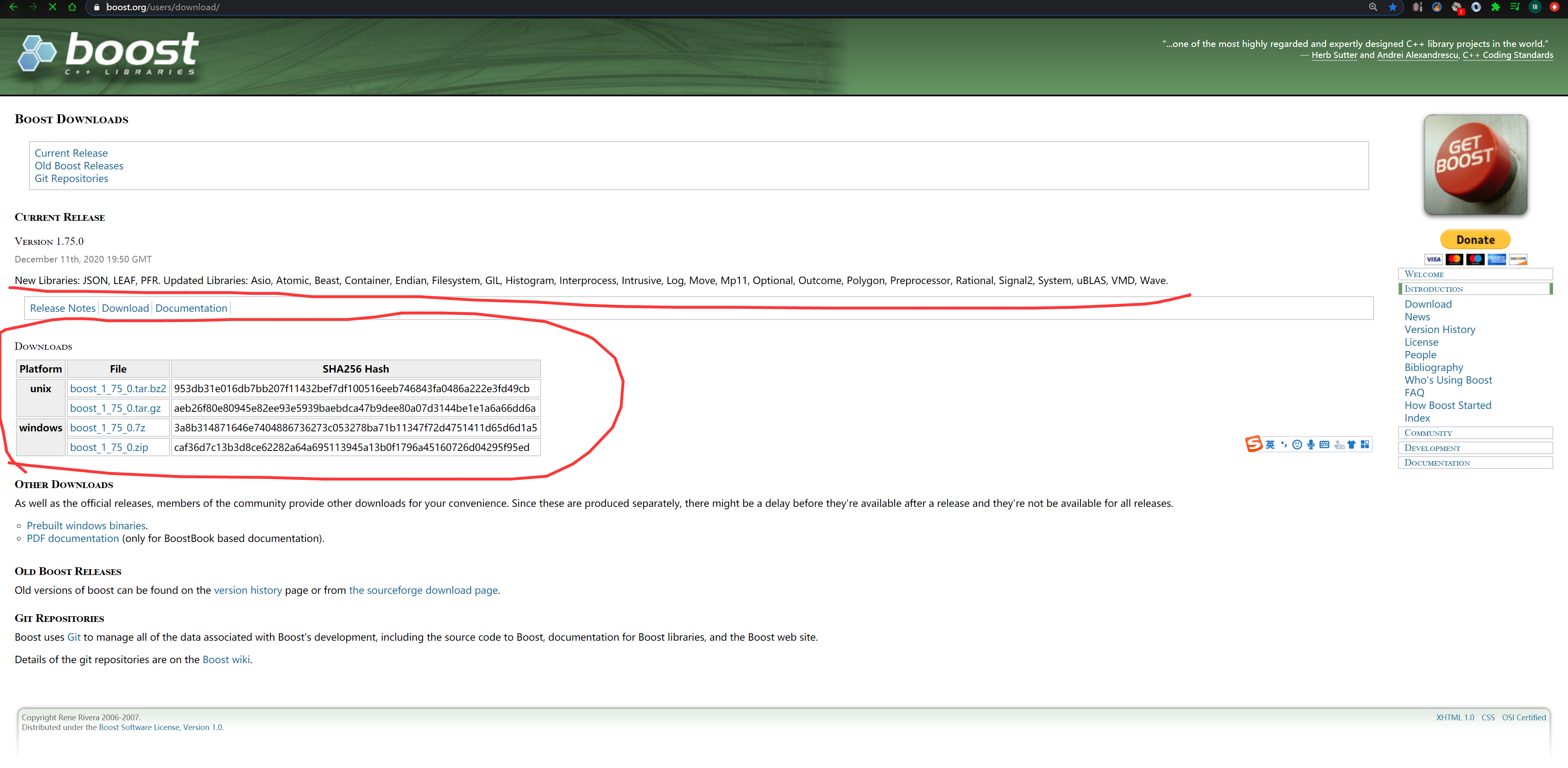 Boost 1.75源代码和Windows二进制包下载地址_boost源码下载-CSDN博客
