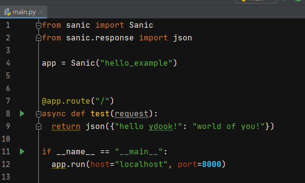 YDOOK：Sanic: Sanic 基础入门实例 基础教程 1_在 'sanic.py' 中找不到引用 'sanic-CSDN博客