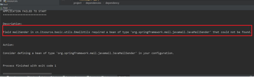 required a bean of type ‘org.springframework..mail.javamail.JavaMailSender‘ that could not be ...