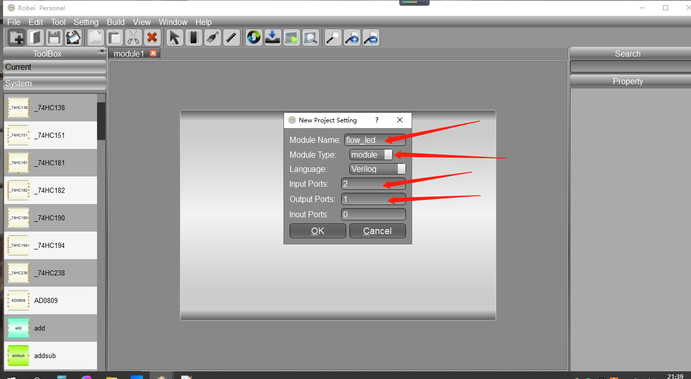 基于Robei：第一个流水灯仿真实验_robei eda怎么加input-CSDN博客