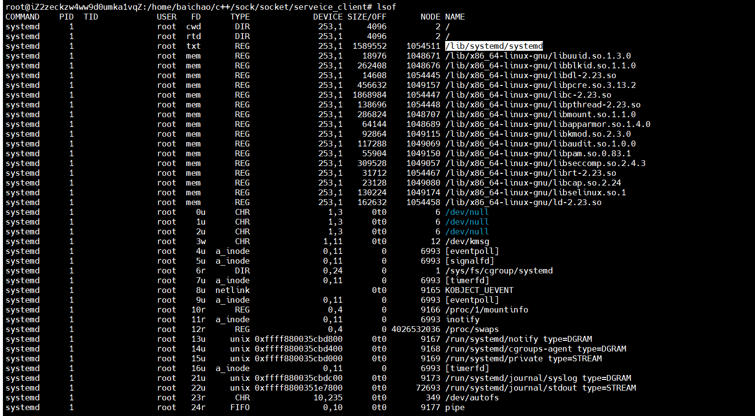 shell：lsof（list open files，列出所有打开的文件）_lsof打开文件数排名-CSDN博客