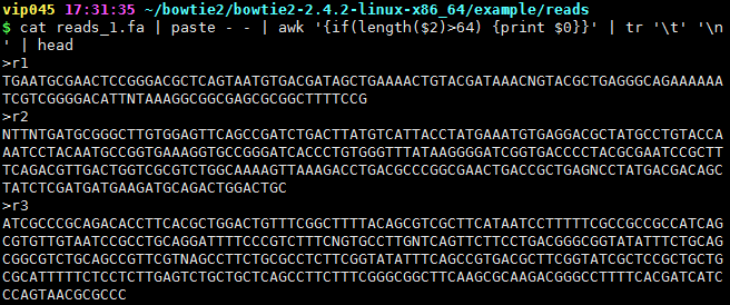 fasta和fastq格式文件的shell小练习 http://www.bio-info-trainee.com/3575.html_fa-fq linux-CSDN博客