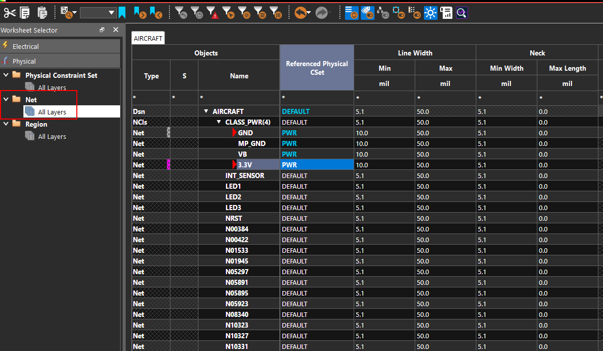 Allegro PCB17.4的class设置和类中的线宽设置_allegro 怎么改变class-CSDN博客