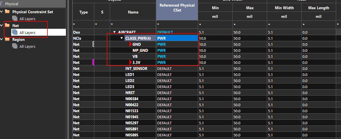 Allegro PCB17.4的class设置和类中的线宽设置_allegro 怎么改变class-CSDN博客