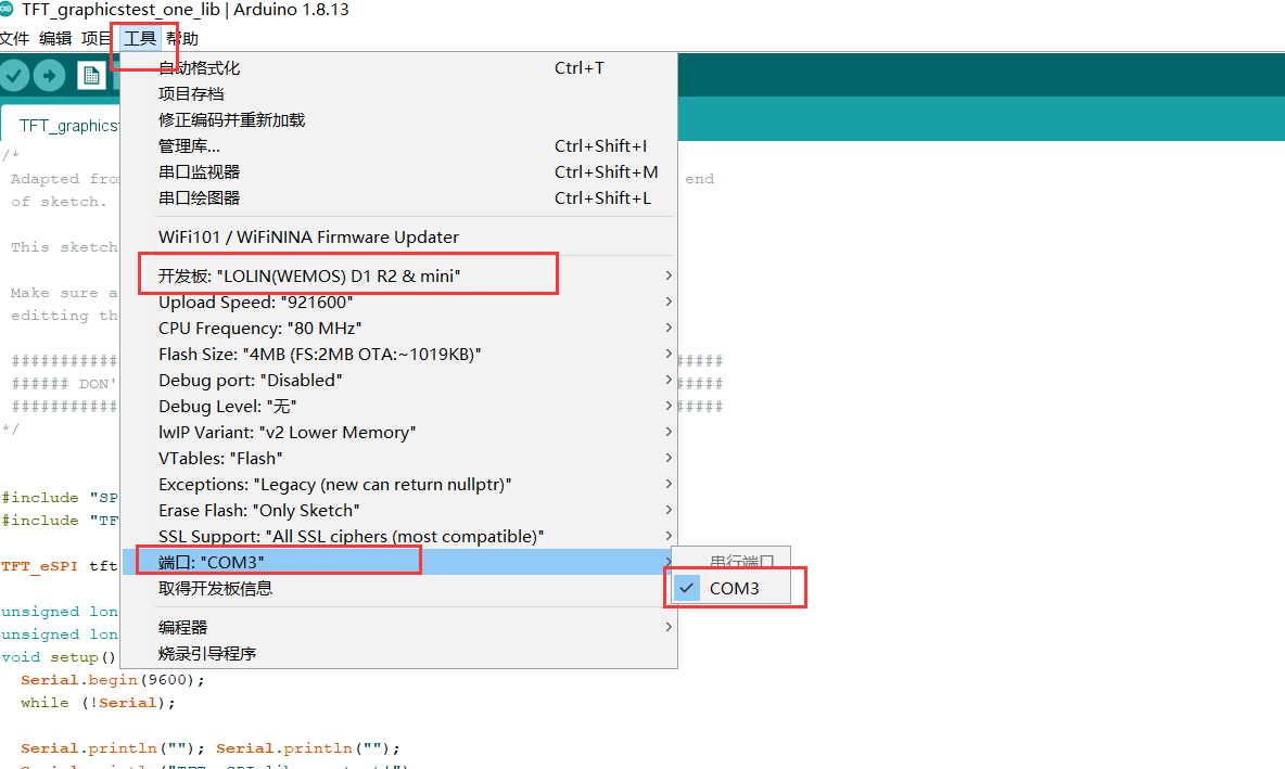 ESP8266/ESP32/nodeMcu/wemos D1 MINI开发板用TFT_eSPI库驱动ST7789（240*240）TFT显示屏_esp8266minitft-CSDN博客