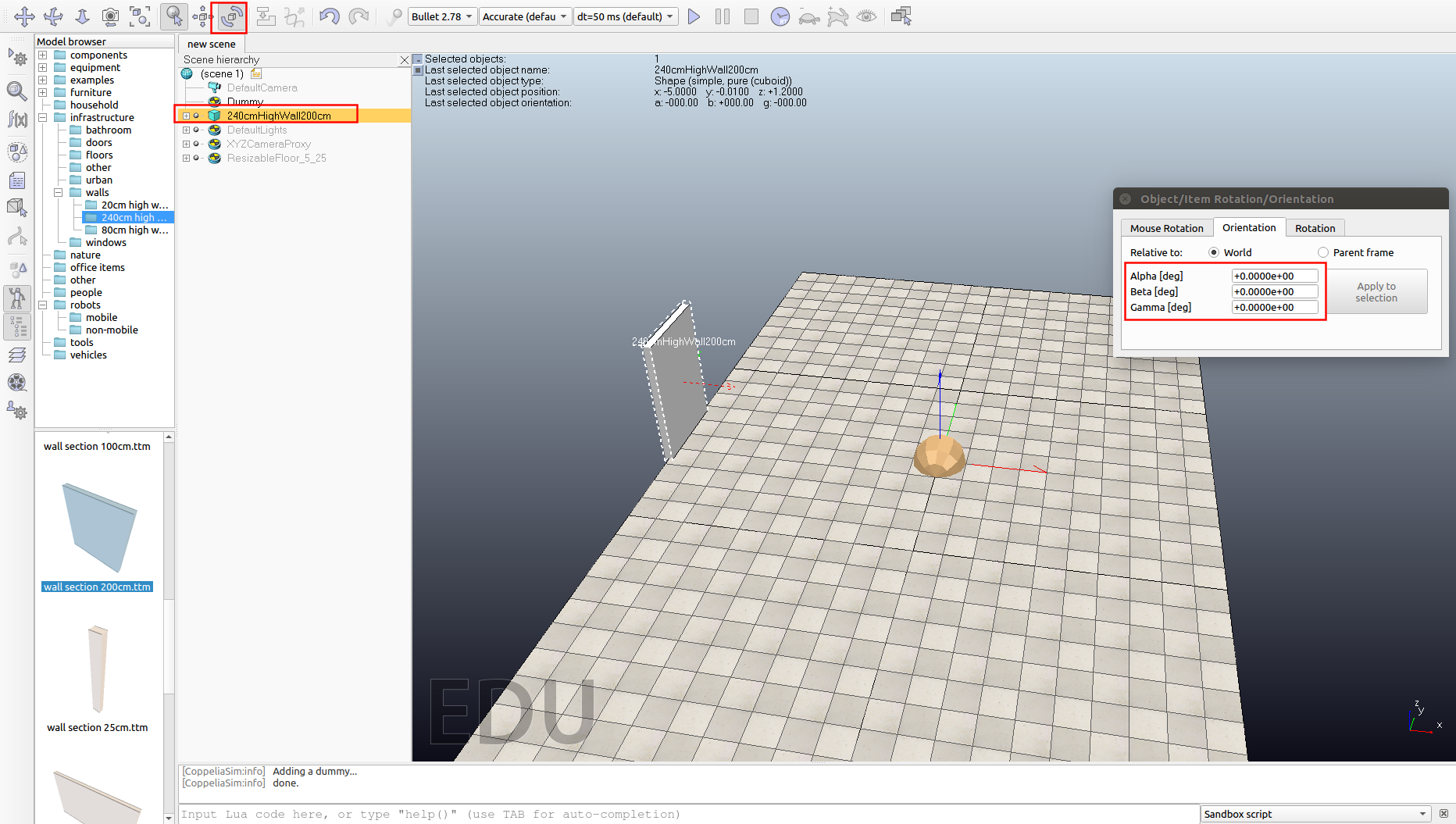 CoppeliaSim学习笔记之仿真环境与小车模型的搭建_coppeliasim学习心得-CSDN博客