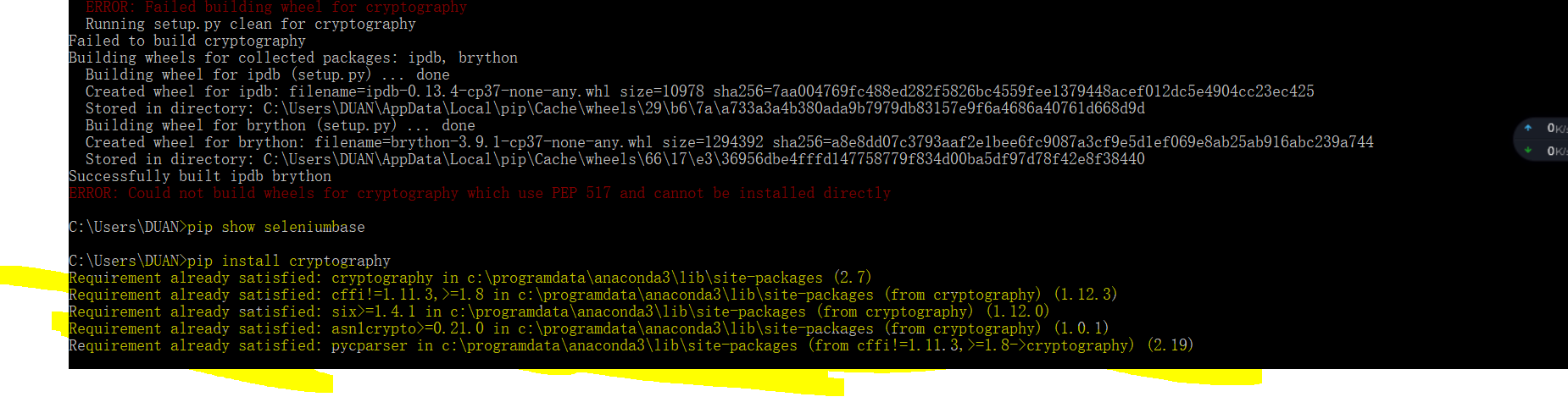 安装seleniumbase遇到很奇怪的报错_seleniumbase报错-CSDN博客
