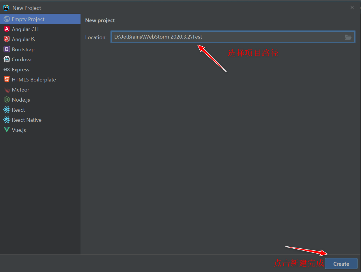 如何用WebStorm创建一个HTML工程？2021最新版_webstorm 开发htmlclick the + button to create a new -CSDN博客