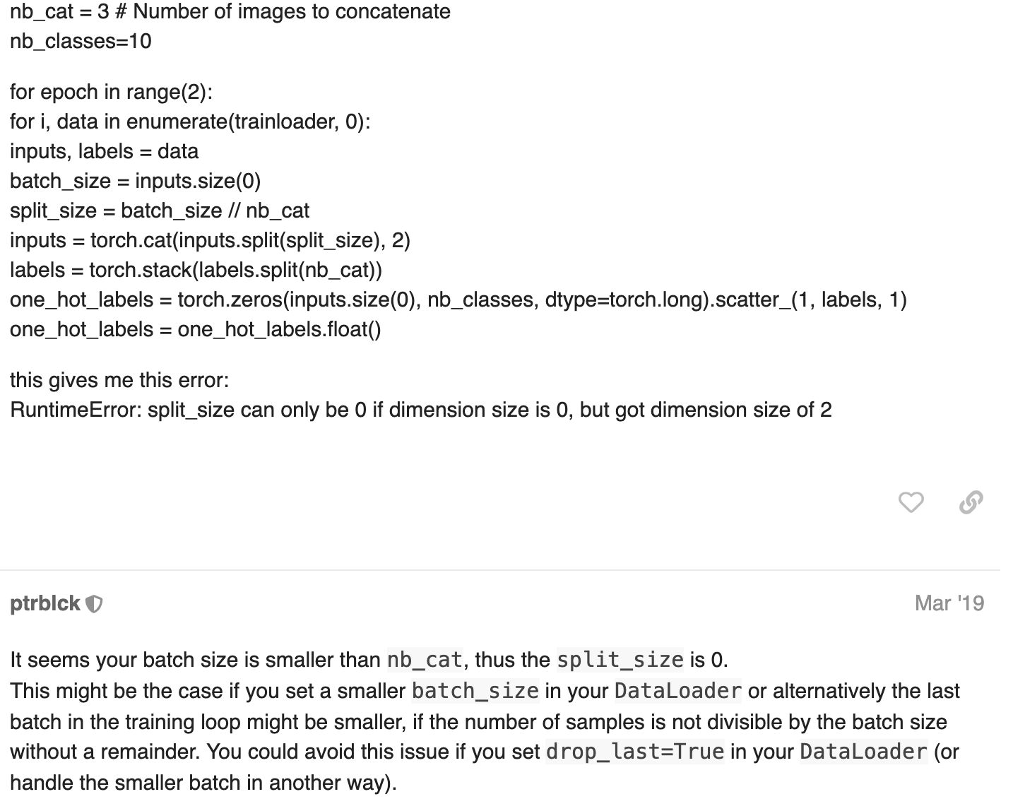 RuntimeError: split_size can only be 0 if dimension size is 0, but got dimension size of 2-CSDN博客