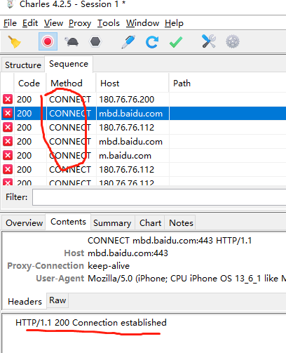 用charles手机抓包，遇到全部是connection的方法，返回的都是Connection established，解决方法如下_200 connection established-CSDN博客