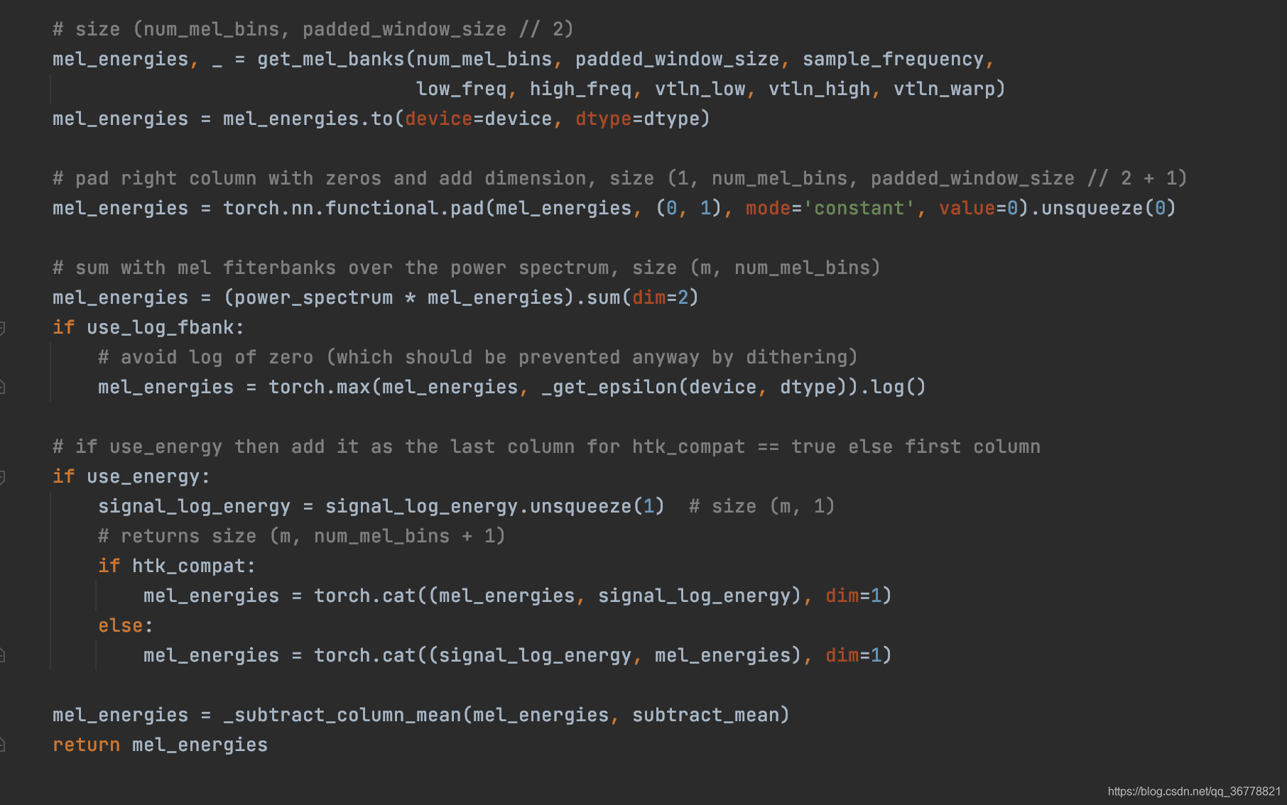 语音识别之fbank特征提取工具的比较(kaldi、pythonspeechfeatures、torchaudio)c 提取