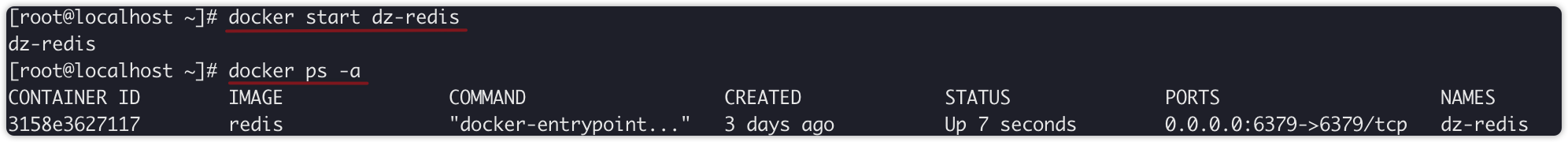 Error response from daemon: driver failed programming external connectivity on endpoint dz-redis ...