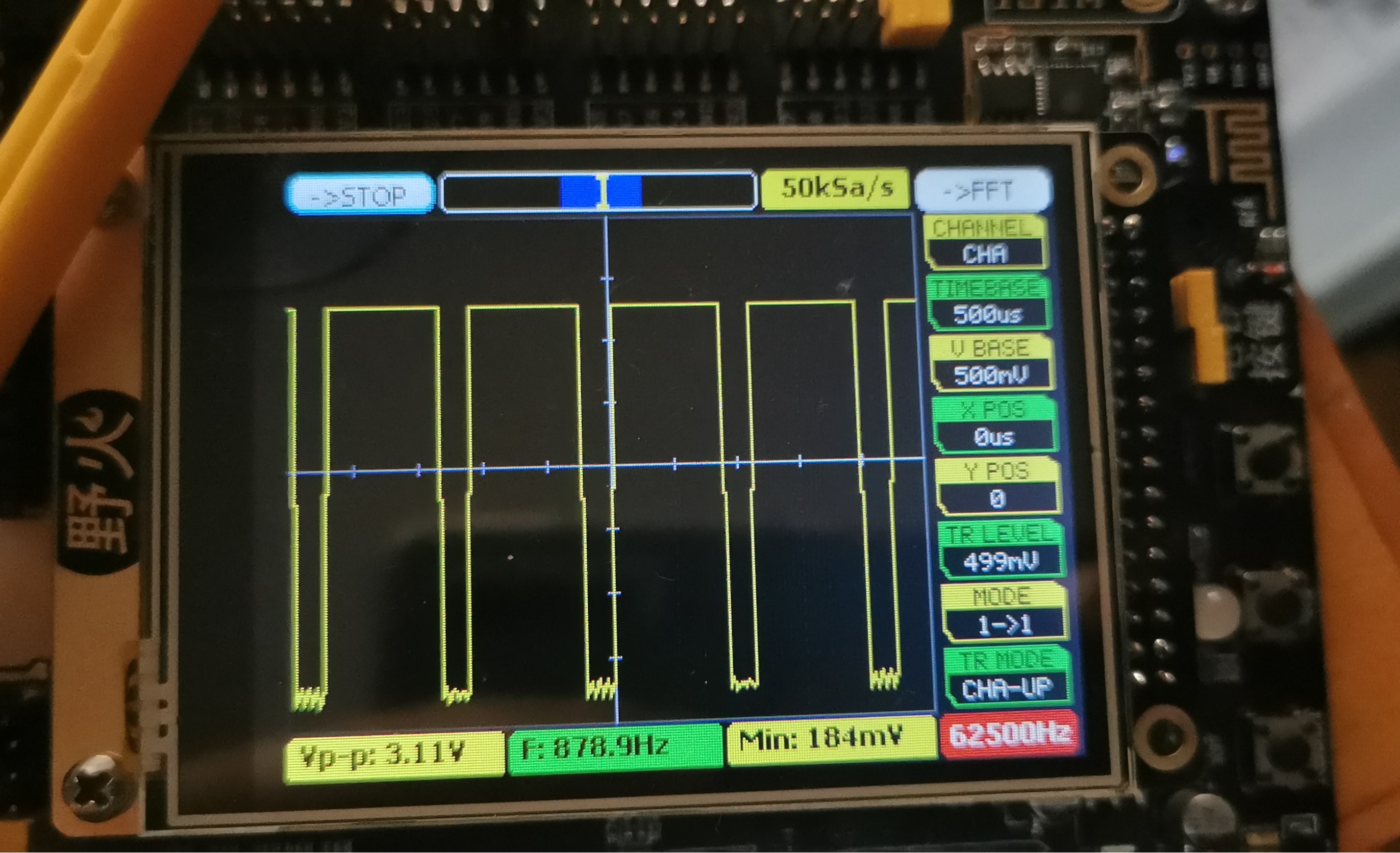 stm32F1示波器，FFT显示_stm32输入正弦波对其fft并输出回示波器-CSDN博客