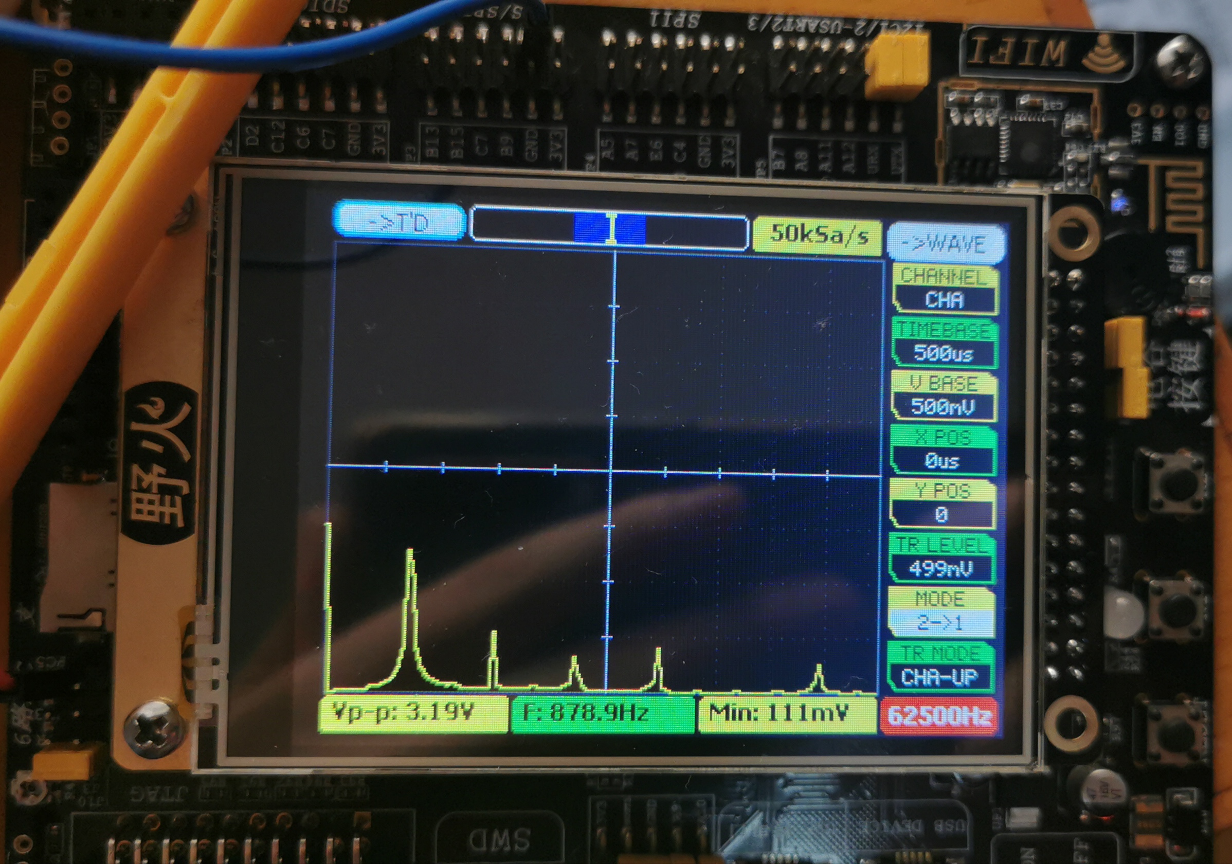 stm32F1示波器，FFT显示_stm32输入正弦波对其fft并输出回示波器-CSDN博客