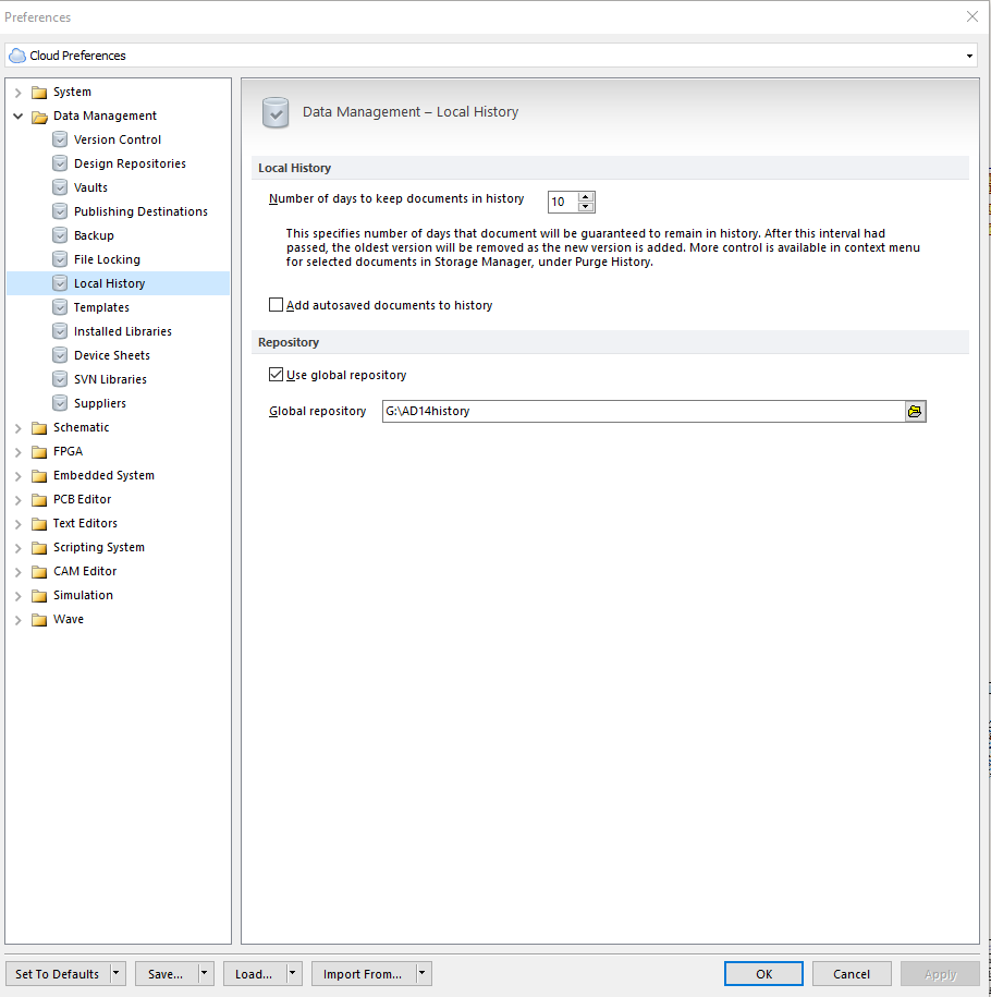 DXP的history保存路径修改防止工程文件越来越大_ad history-CSDN博客