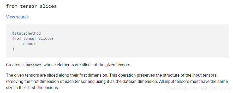 【tensorflow】简明记录tfdatadataset类的成员方法将dataset数据集转换成一个可以迭代的numpy数组。 Csdn博客