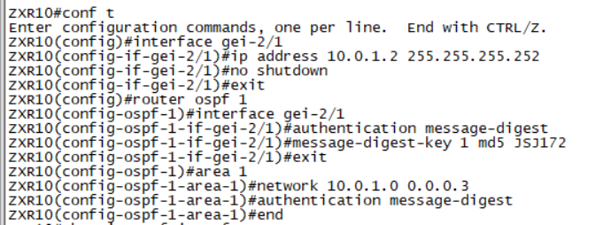 OSPF区域认证配置实验_ip ospf authentication message-digest-CSDN博客