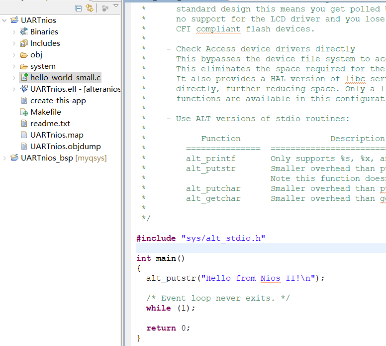 NIOS II 4：串口UART hello world。串口寄存器学习_quartus nios uart-CSDN博客