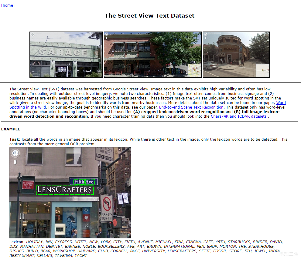 SVT | Street View Text Dataset | Chars74K dataset | 带文本的街景 OCR 数据集_the ...