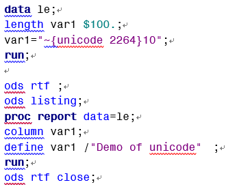 SAS学习笔记01：如何使用SAS在rtf文件显示特殊字符_sas 如何在rtf中插入unicode-CSDN博客