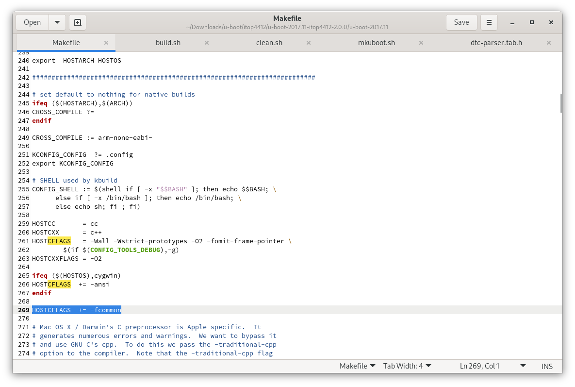 编译itop4412 uboot失败，提示multiple definition of `yylloc‘； scripts/dtc/dtc-lexer.lex.o:(.bss+0x0 ...