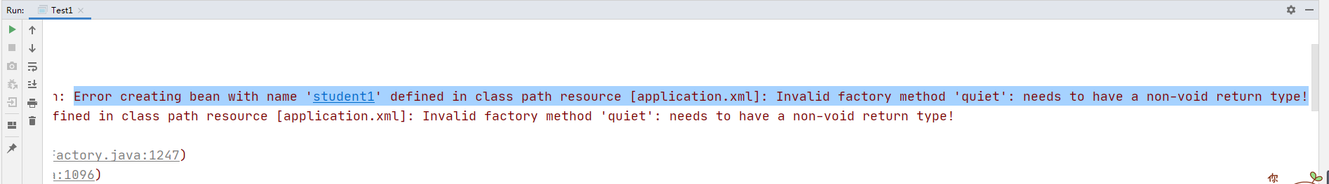 Error Creating Bean With Name ‘xxx‘ Defined In Class Path Resource [application Xml] Invalid F