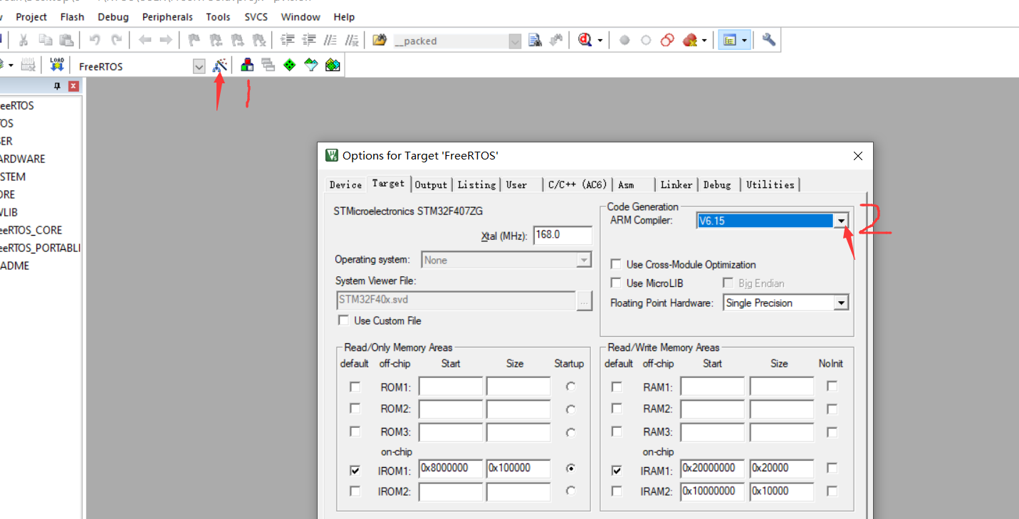 keil工程 freertos AC5编译器移植到AC6编译器_ac5 to ac6 freertos-CSDN博客