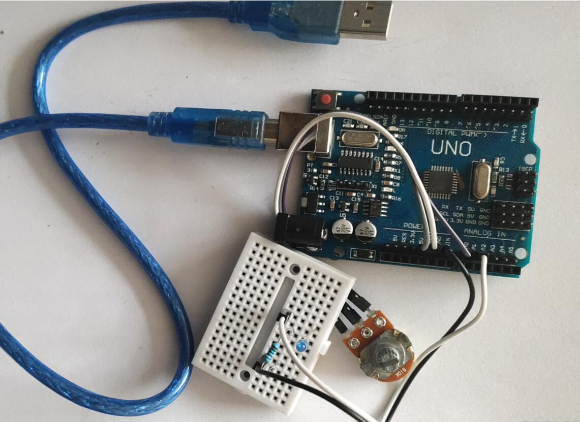 Arduino ADC+B10K电位器_b10k电位器引脚图-CSDN博客