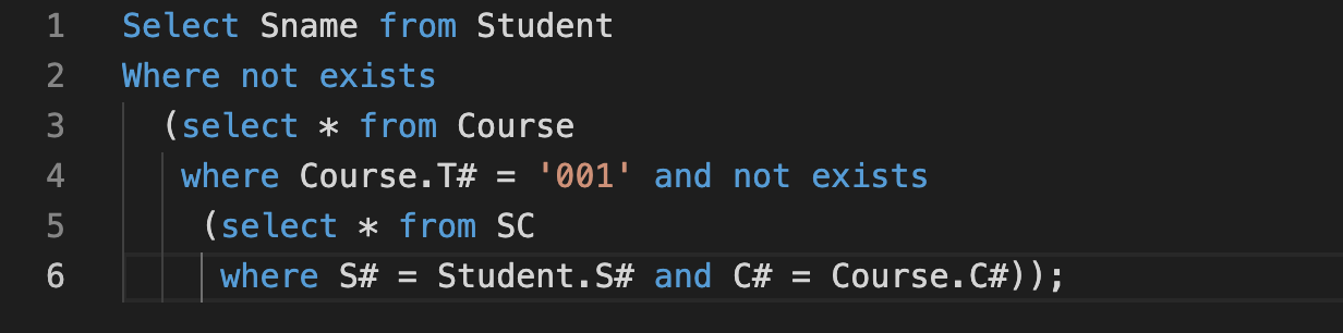 最明白的 not exists 双层嵌套讲解 SQL 查询语句_not exist 嵌套-CSDN博客