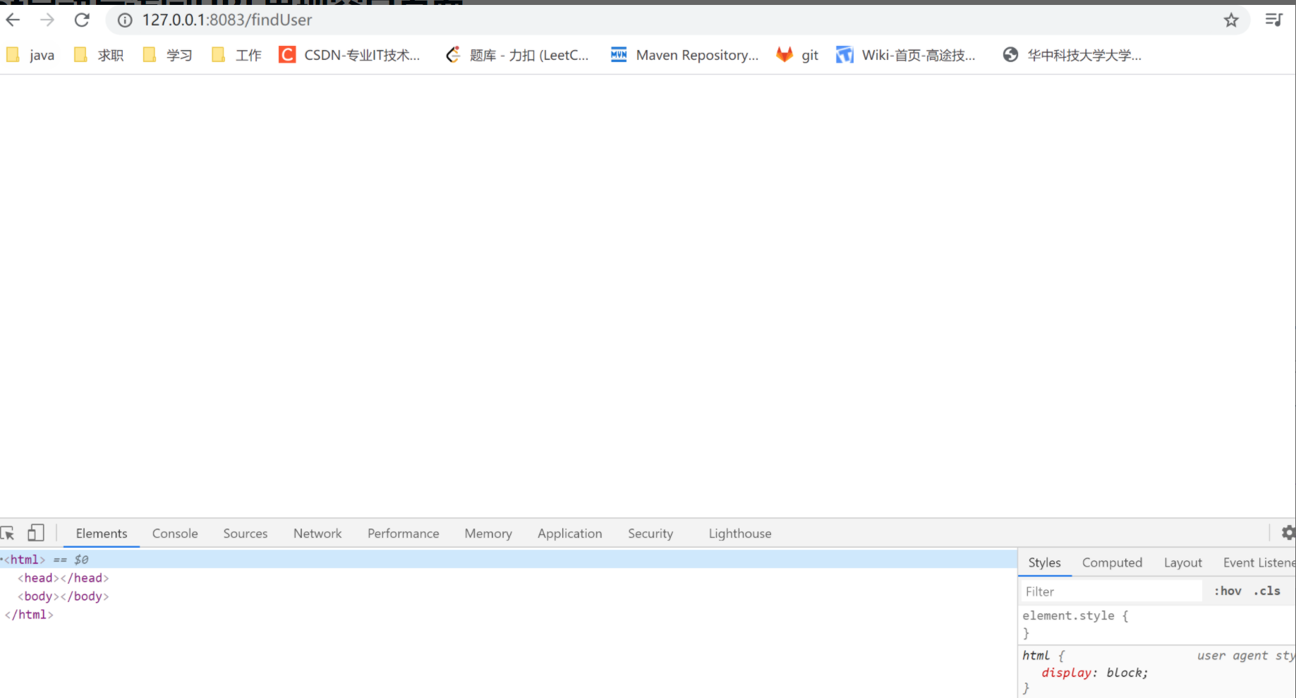 springboot项目Tomcat启动成功访问URL出现空白页面问题解决_tomcat输入url返回空白页-CSDN博客