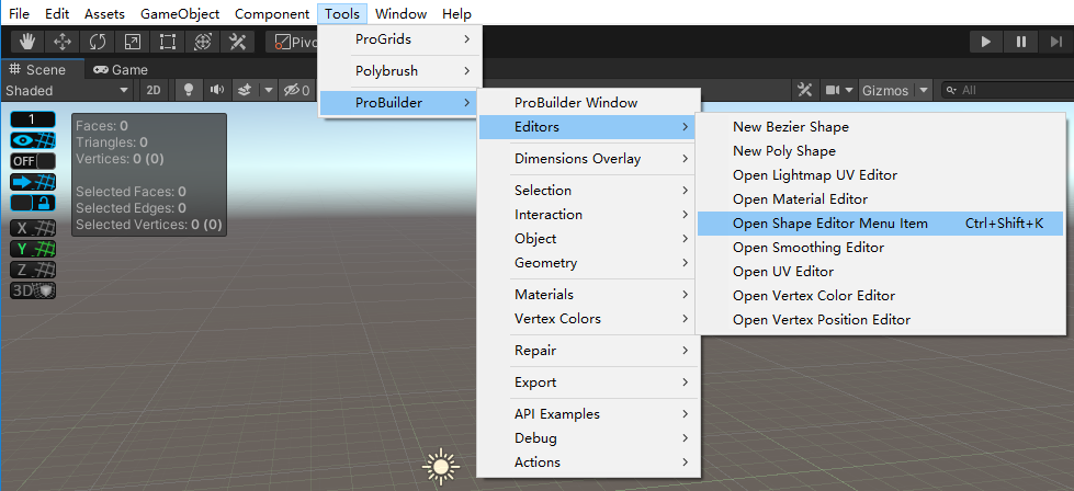直接在Unity中创建模型（三）——ProBuilder组件简介——ShapeTool-CSDN博客