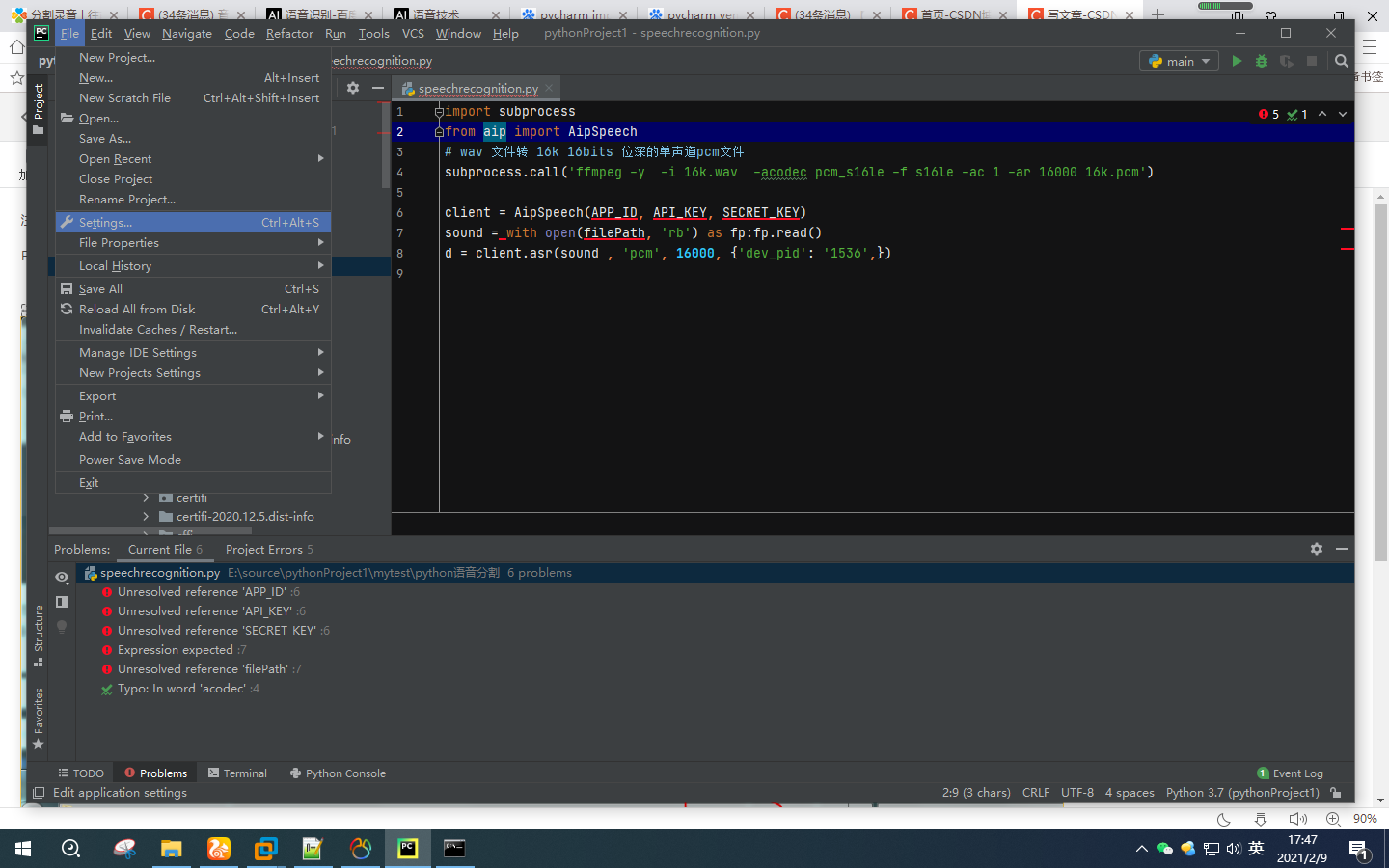 pycharm无法识别已安装模块问题解决_pythoncharm下载好模块后不能读取-CSDN博客