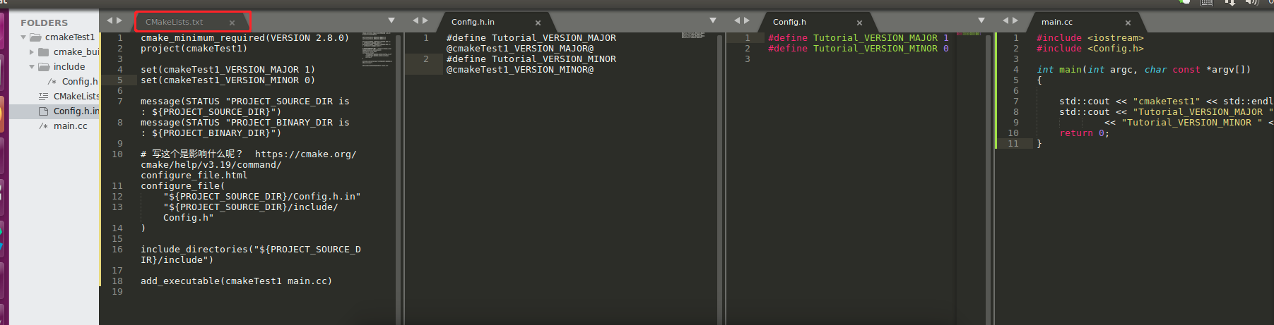 cmake 自动生成配置文件和添加头文件_cmake config.h.in-CSDN博客