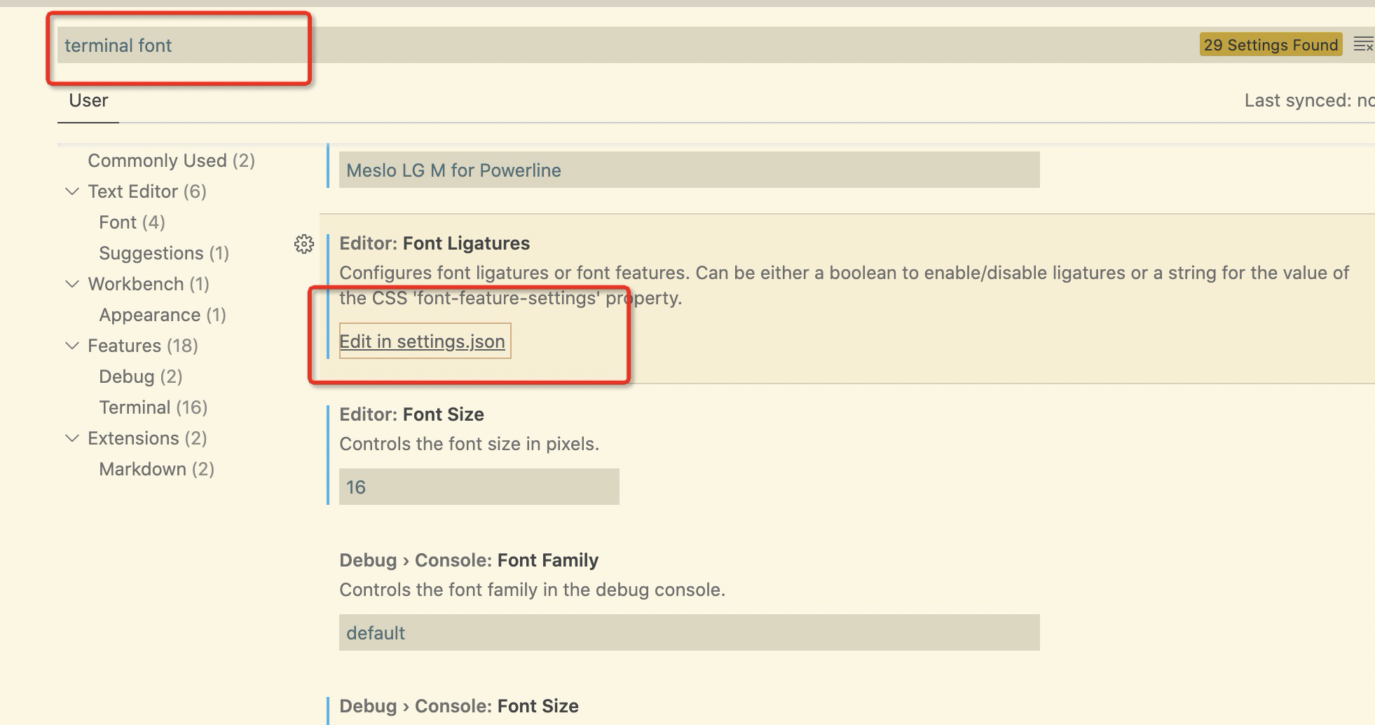 vscode terminal配置 Meslo LG M Regular for Powerline 字体_vscode terminal ...