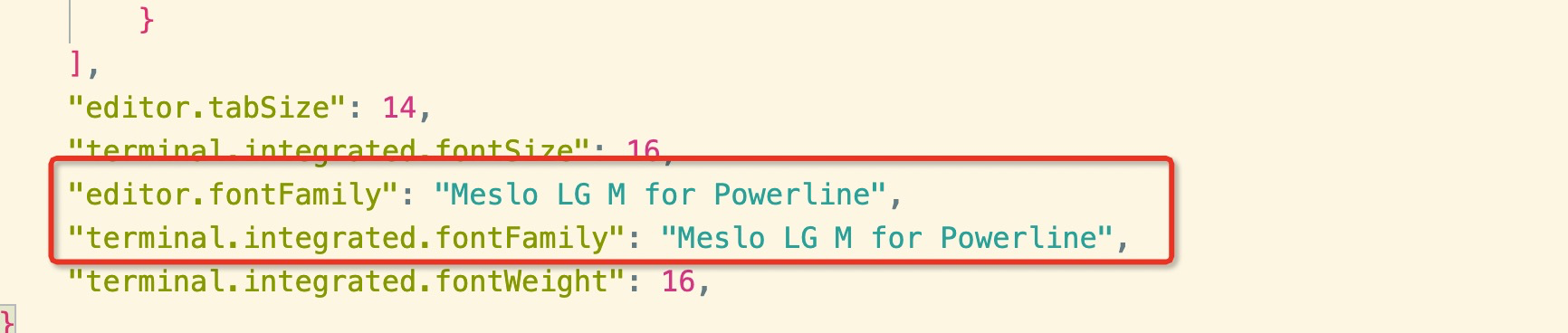 vscode terminal配置 Meslo LG M Regular for Powerline 字体_vscode terminal ...