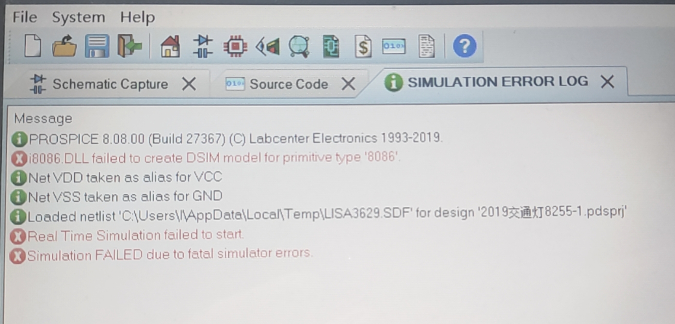 [Solved] A critical error occurred in the Protues simulation 8086 i8086.DLL failed to create ...