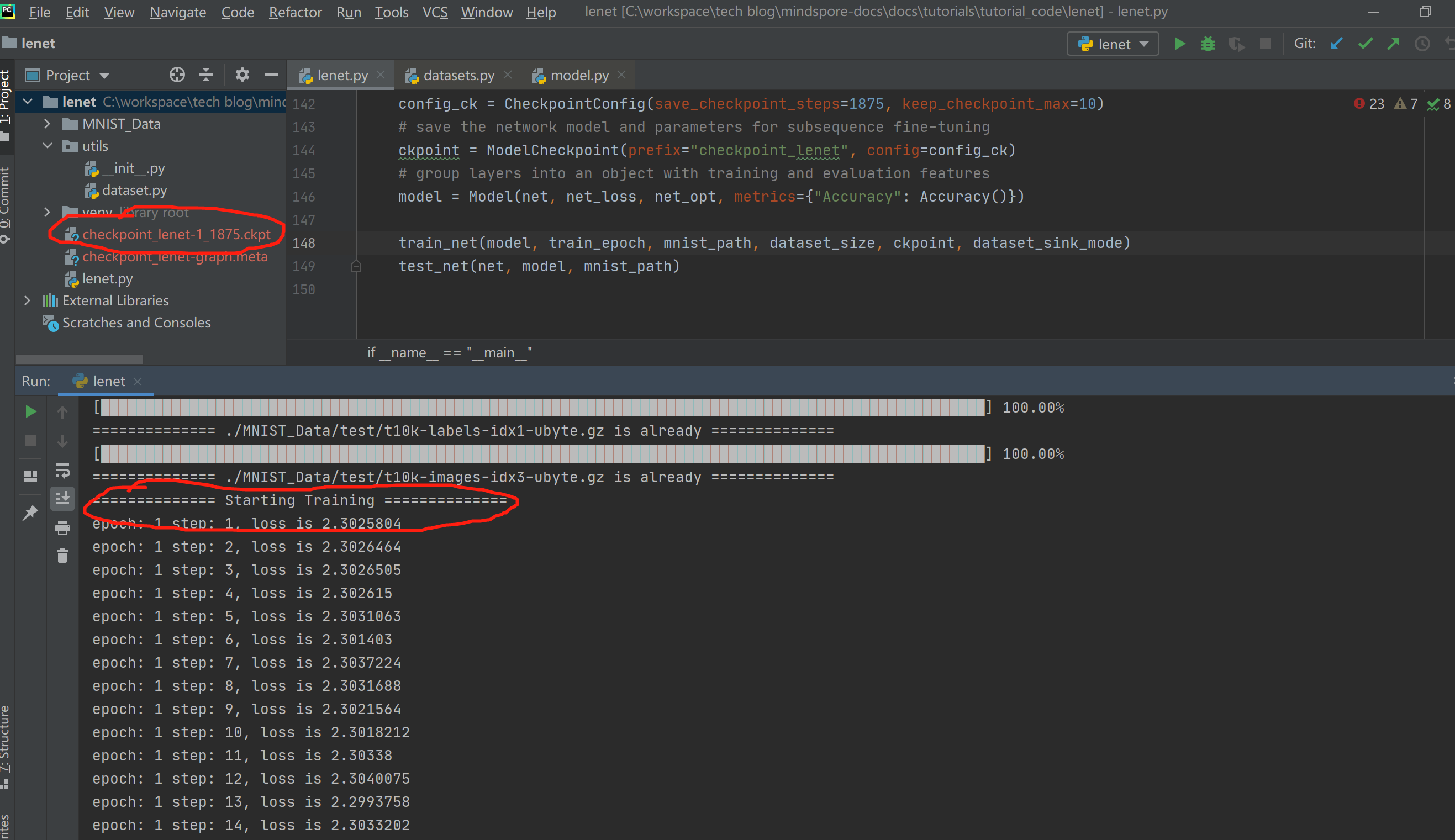 MindSpore CPU环境入门模型LeNet实践_mindspore 设置cpu运行-CSDN博客