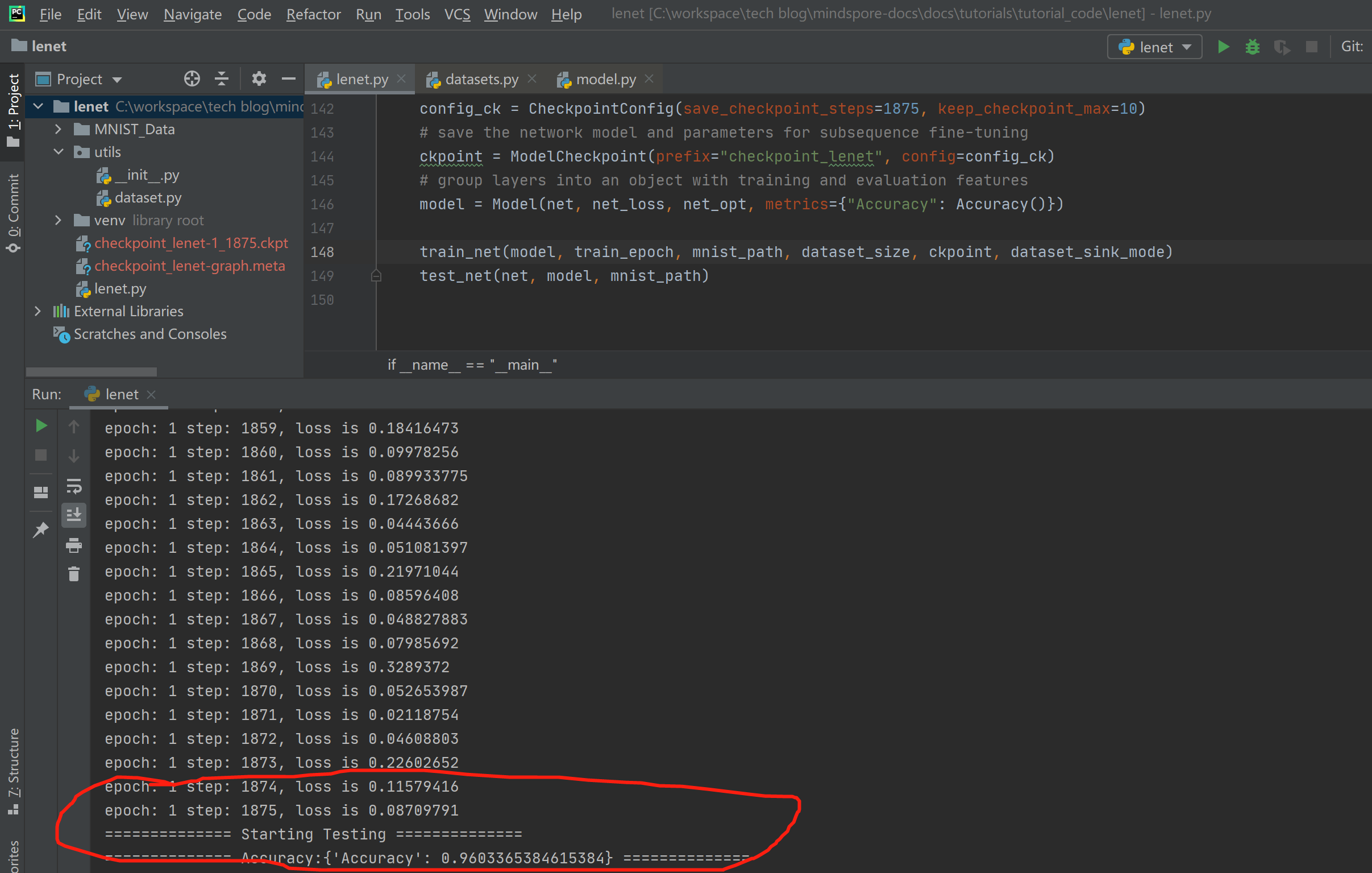 MindSpore CPU环境入门模型LeNet实践_mindspore 设置cpu运行-CSDN博客