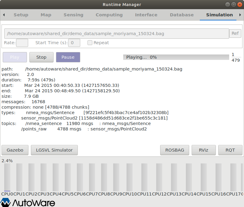 Autoware自动驾驶平台（第二章）：Autoware官方demo运行-CSDN博客