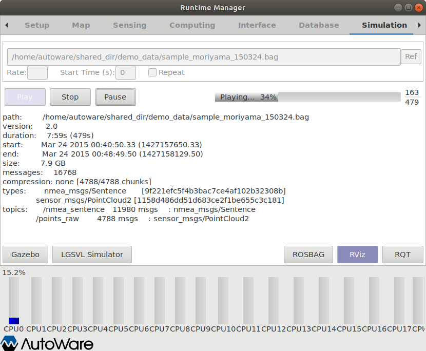 Autoware自动驾驶平台（第二章）：Autoware官方demo运行-CSDN博客