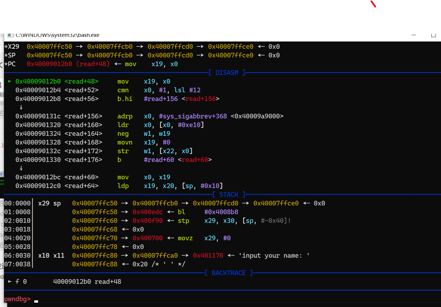 如何在调试pwn题的时候让gdb中断在read()处(ctrl+c失效情况下)然后手动发送随意二进制流_pwndbg按c之后-CSDN博客