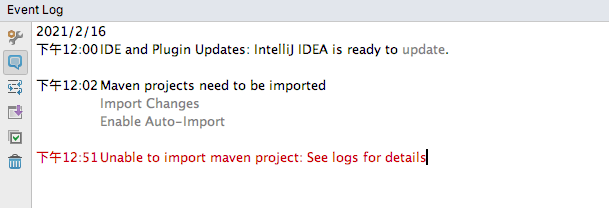 Mac IDEA maven项目import报错: Unable to import maven project: See logs for details_import project ...