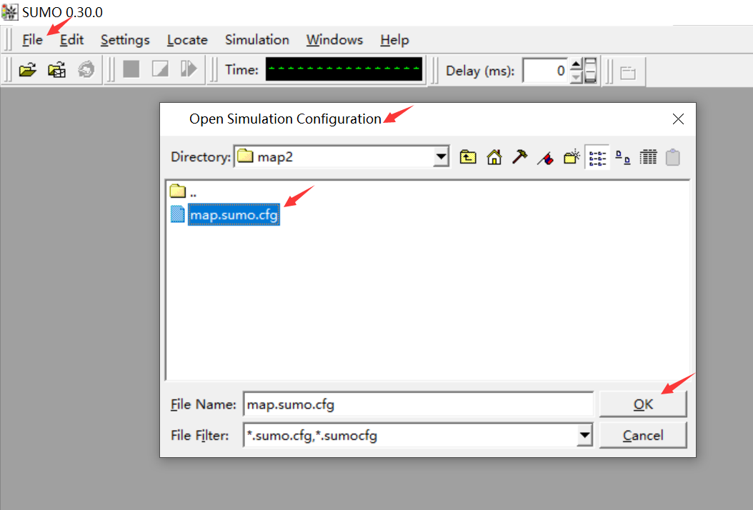 OMNeT++ & SUMO 学习记录（六）SUMO 路网生成及简单仿真实例_sumo导入地图-CSDN博客